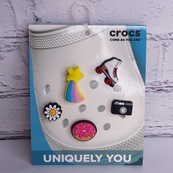 CROCS | Accessories | Jibbitz Crocs Charms Uniquely You Retro 5piece ...